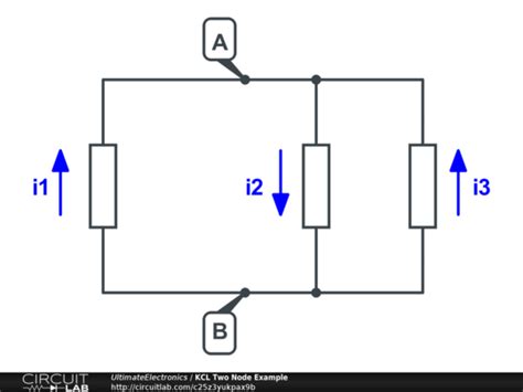 KCL Two Node Example CircuitLab