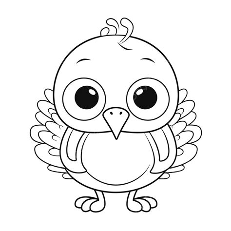 개요 스케치 드로잉을 인쇄하는 귀여운 새 색칠 페이지 벡터 칠면조 추수 감사절 그림 칠면조 추수 감사절 개요 칠면조 추수 감사절 스케치 Png 일러스트 및 벡터 에