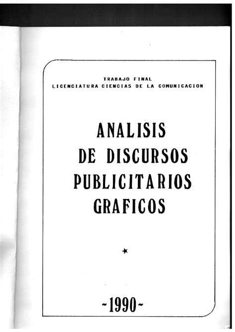 Pdf Analisis De Discursos Publicitarios Graficos