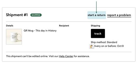 Return Instructions Uncommon Goods Support