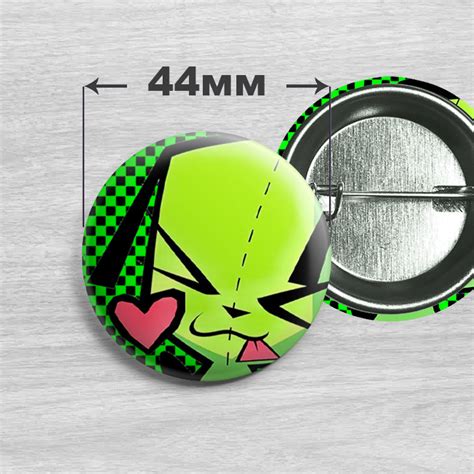 Значок Зім з мультсеріалу Завойовник Зім Invader Zim 44мм Id 2113663013 ціна 30 ₴ купити