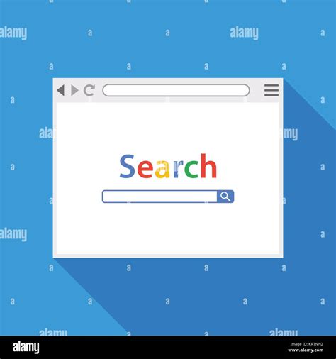 Browser Window Vector Illustration Flat Style With Long Shadow Window Concept Internet Browser