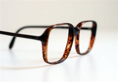 Square Tortoise Shell Glasses Thick Plastic By Carnivalofthemaniac