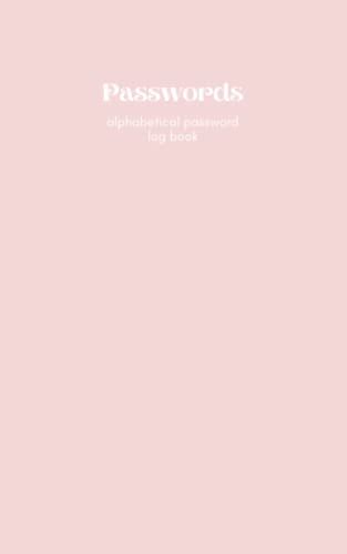 Alphabetical Password Log Book Blush Pink Record Book For Passwords Internet Password Organizer