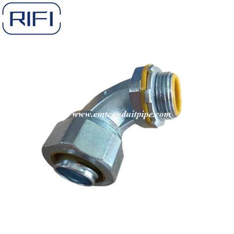 Flexible Conduit Fittings 90 Degree Liquid Tight Flexible Conduit Connector