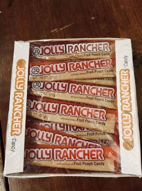 Jolly Rancher Fruit Punch Bars From 1993 With Vintage Gold Wrapper
