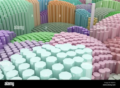 Colorful 3d Rendering Abstract Block Geometric Structure Shape Composition For Web Page