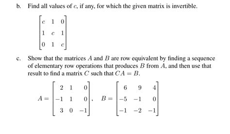 Solved B ﻿find All Values Of C ﻿if Any For Which The