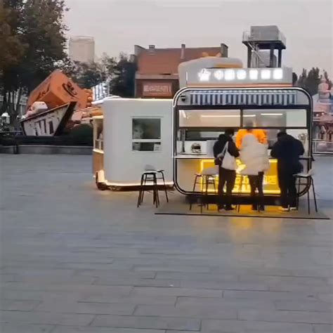创建美食广场冰淇淋咖啡餐车移动彩票亭多功能小吃车商用摆摊车 阿里巴巴