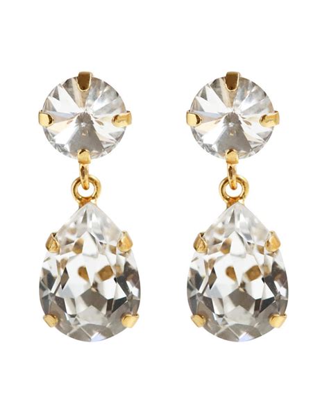 Classic Drop Earrings Crystal Newport