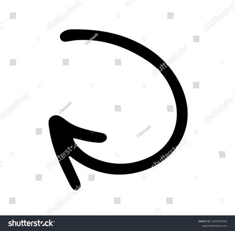 Rounded Arrow Icon Logo Clipart Sketch Stock Vector Royalty Free 2195250705 Shutterstock