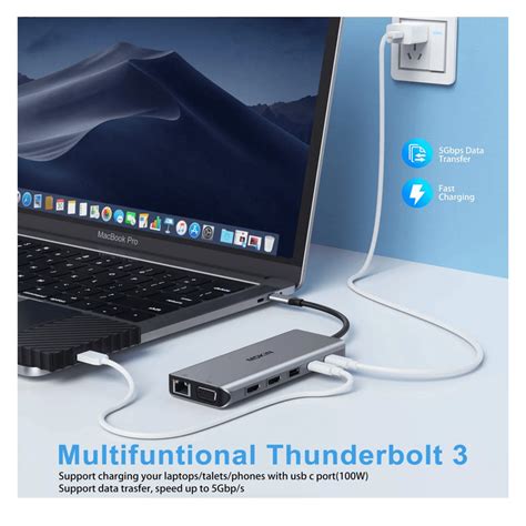 Mokin Usb C Docking Station And Hubs For Laptop 14 In 1