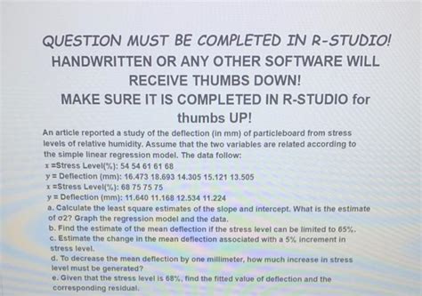 Solved Must Be Completed In R Studio R Studio Only If You Chegg