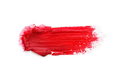 흰색 배경에 고립 된 립스틱 얼룩 얼룩 스머지 스워치 크림 메이크업 텍스처 밝은 붉은 색 화장품 브러시 스트로크 스 와이프 샘플