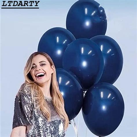20 штук 5 10 12 дюймовый чернильный синий шары темно синие латексные воздушные шары на день