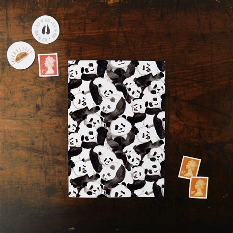 Embarrassment Of Pandas Postcard Etsy Embarrassment Of Pandas Postcard Etsy