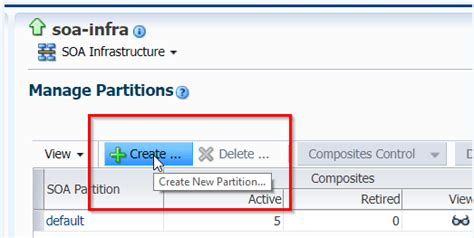 Enterprise Manager Partition In Oracle Soa Suite 12c11g