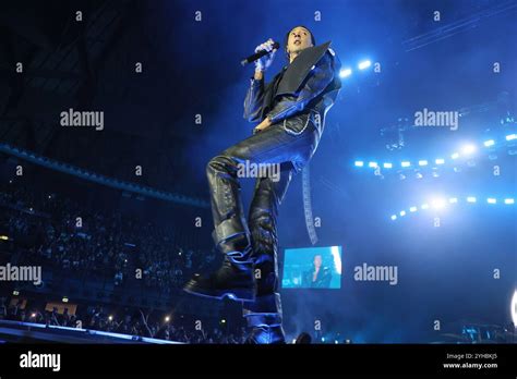 Italian Singer Ghali During His Show At Unipol Arena Casalecchio Bo