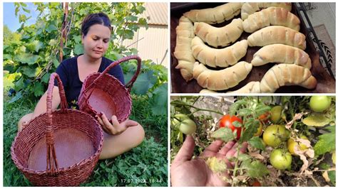 Корзины ГОТОВЫ👌 | ПОТАКАЮ детям😊 | Собираю ПОМИДОРЫ👩‍🌾 - YouTube