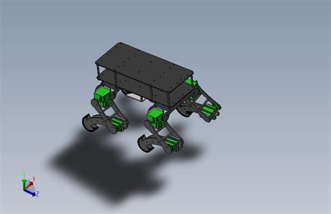 自由稳定行走舵机四足机器人 SOLIDWORKS 模型图纸下载 懒石网 自由稳定行走舵机四足机器人 SOLIDWORKS 模型图纸下载 懒石网