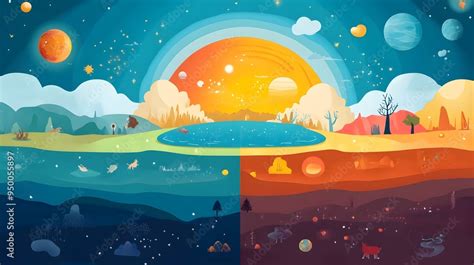 Ilustrace „detailed Infographic Explaining The Atmospheric Layers And
