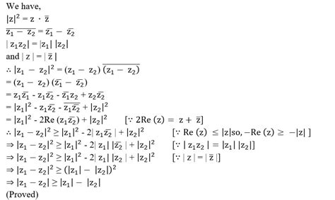 for any complex number z 1 z 2 prove that z 1 z 2 ≥ z 1 z 2