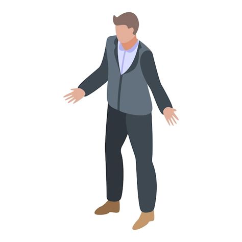 방송 Tv 발표자 아이콘 흰색 배경에 고립 된 웹 디자인을 위한 방송 Tv 발표자 벡터 아이콘의 아이소메트릭 프리미엄 벡터