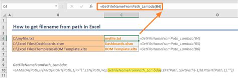 How To Get Filename From Path In Excel