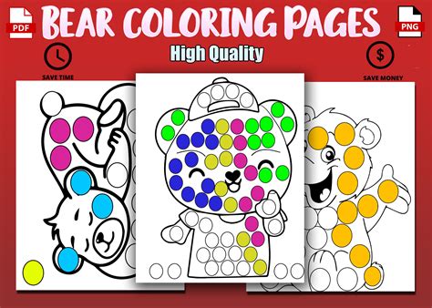Dot Marker Activity Book Bears Graphic By Funnyarti · Creative Fabrica