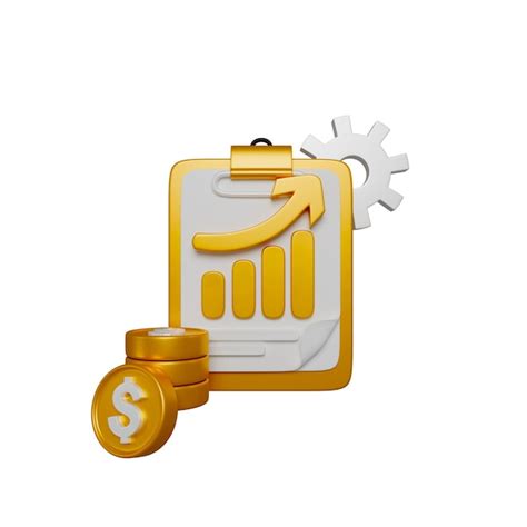 Financial Growth Analysis Chart Coins And Gear Icon Free Psd