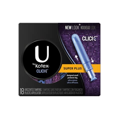 U By Kotex Click Compact Tampons Super Plus Absorbency Unscented