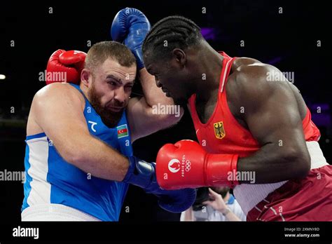 Germanys Nelvie Tiafack Hits Azerbaijans Mahammad Abdullayev In Their
