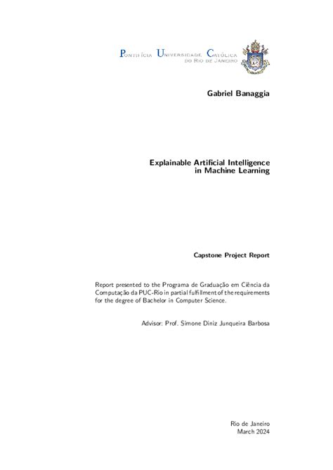 Pdf Explainable Artificial Intelligence In Machine Learning