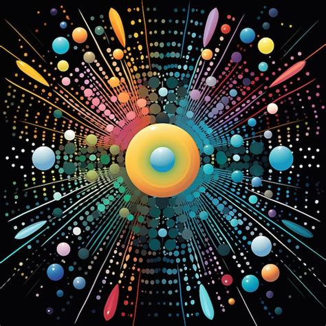 2d Astro Dots Radiating Pattern Design Premium Ai Generated Image