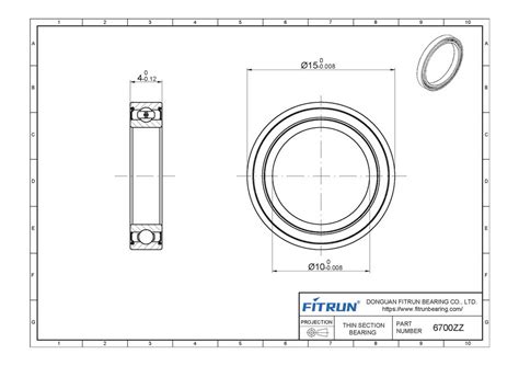 Stainless Steel Thin Section Ball Bearing S6700zz 10x15x4 Mm