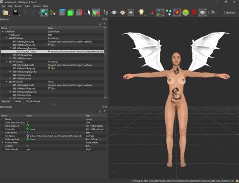 Oblivion Skeleton Nif Nifskope And Texture Files Oblivion Technical