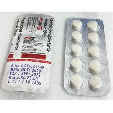Amitriptyline Hydrochloride Tablets Ip 10 Mg At Rs 250 Box Durg Id 2852709416630