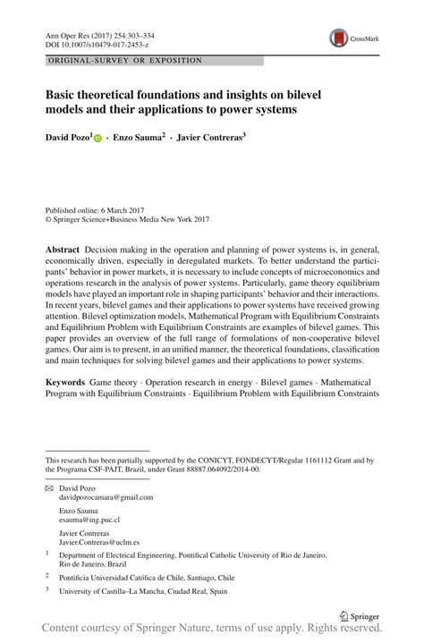 Basic Theoretical Foundations And Insights On Bilevel Models And Their Applications To Power