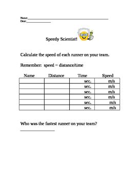 Calculate Speed Activity By Tessa Martin TPT