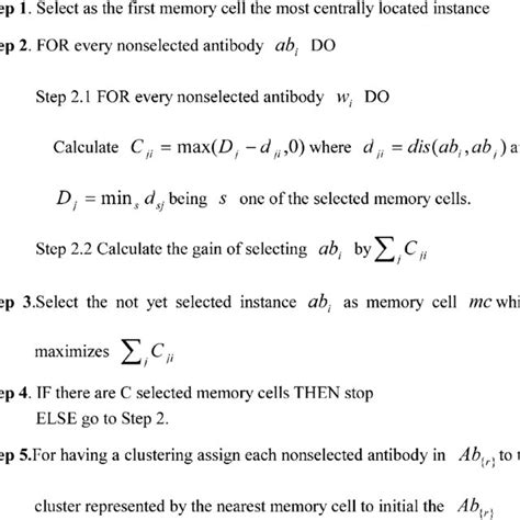 Pseudocode Of The Ka Initialization Method Download Scientific Diagram