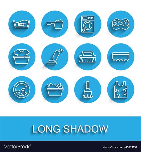 Set Line Washer Basin With Soap Suds Temperature Vector Image