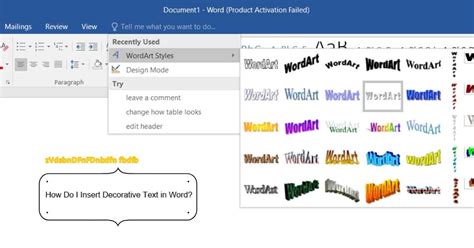 How Do I Insert Decorative Text In Word Lipsum Hub