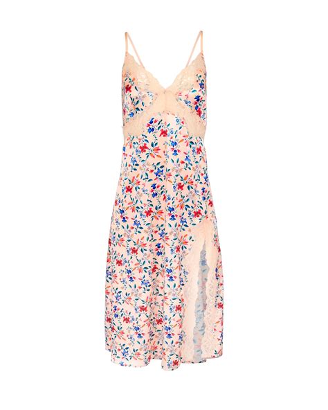 Angie Floral Beige Slip Xs 4x Adore Me