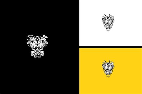 Premium Vector Head Tiger And Flower Vector Line Art Design