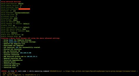 Nginx Proxy Manager Installation · Issue 1655 · Tteckproxmox · Github