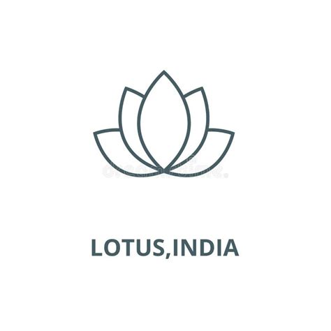 Lotusindia Vector Line Icon Linear Concept Outline Sign Symbol Stock Vector Illustration