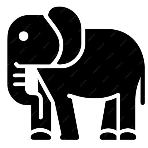 Premium Vector A Black And White Drawing Of An Elephant With A White
