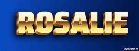 Rosalie Text Effect And Logo Design Name
