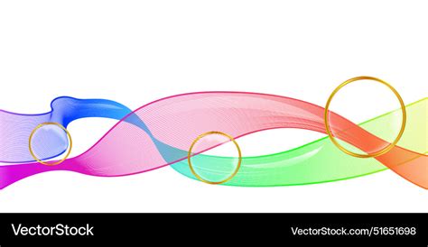Abstract Flow Of Colorful Dynamic Waves Design Vector Image