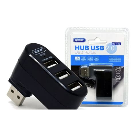 Hub Usb 3 Portas Pc Notebook Portátil Gira 180° 2 0 Knup Hb Shopee Brasil